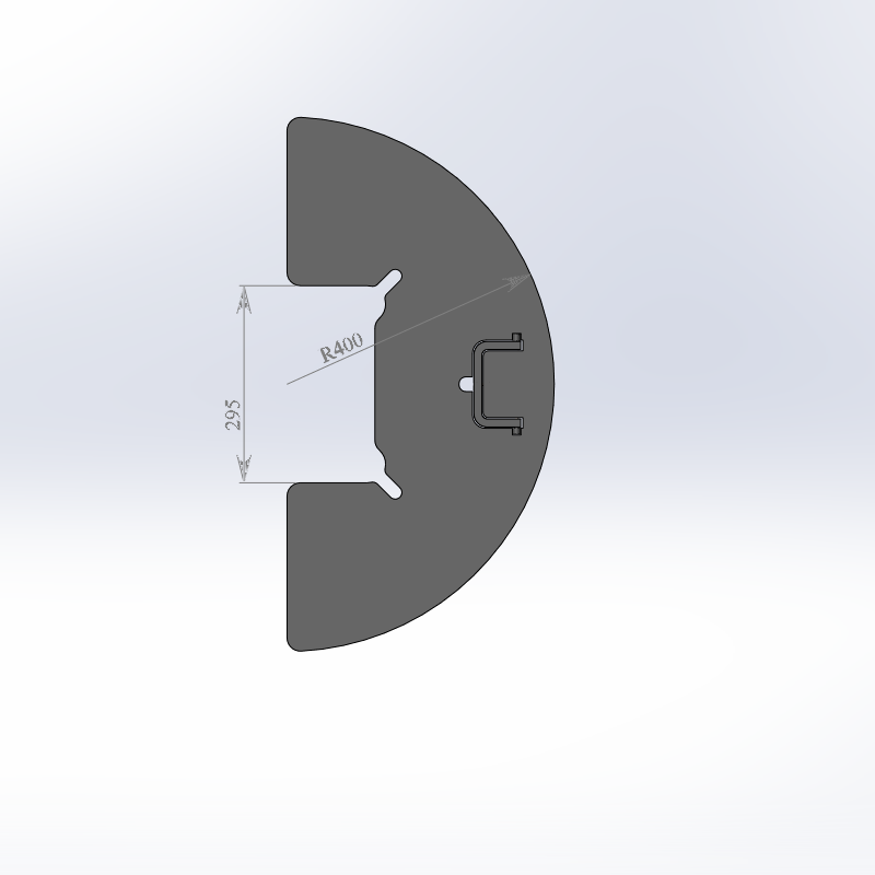 Утяжелитель для опоры круглой стальной D800x12CUP, покраска